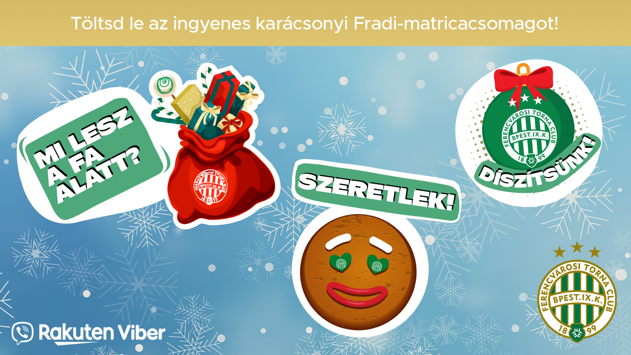 Megérkeztek a Karácsonyi Fradi-matricák Viberre! - Fradi.hu