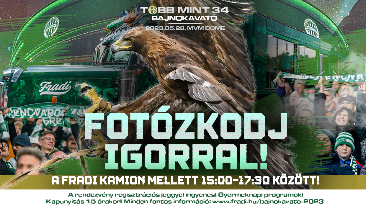 Fotózkodj a Fradi Sassal a bajnokavató bulin! - Fradi.hu