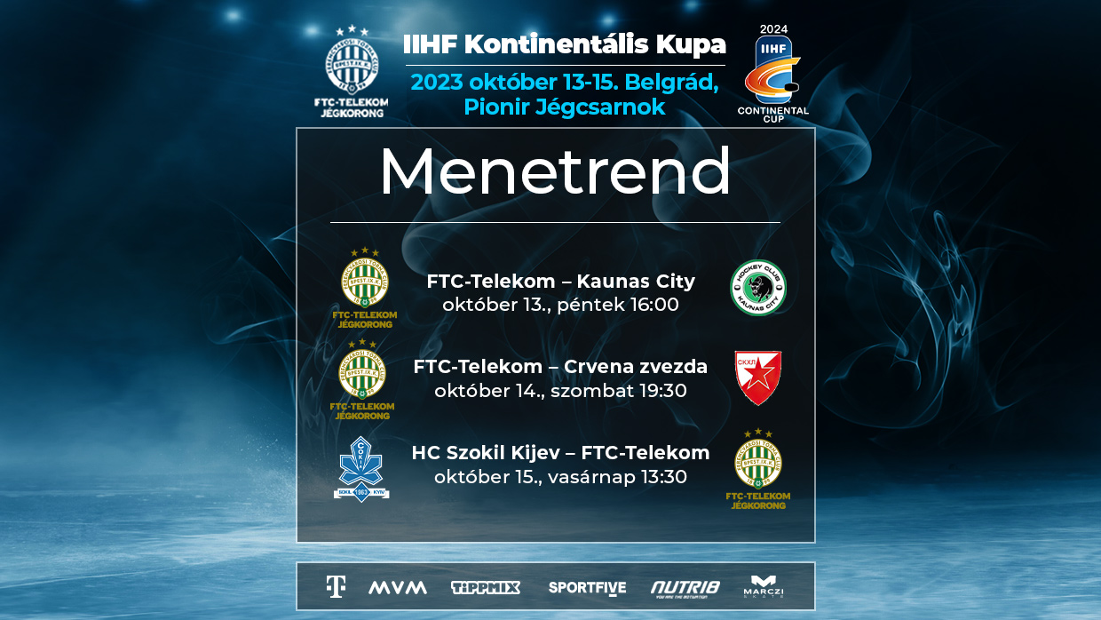 IIHF Kontinentális Kupa: megvan a pontos menetrend - Fradi.hu