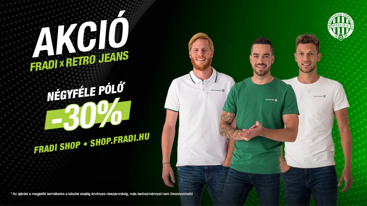 Óriási kedvezmény a Fradi x Retro Jeans pólóira! - Fradi.hu